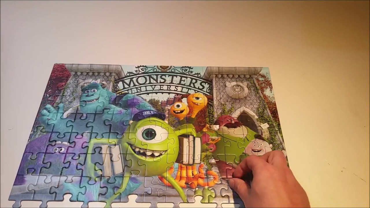 monsters university ravensburger kids puzzle 100 pieces - YouTube