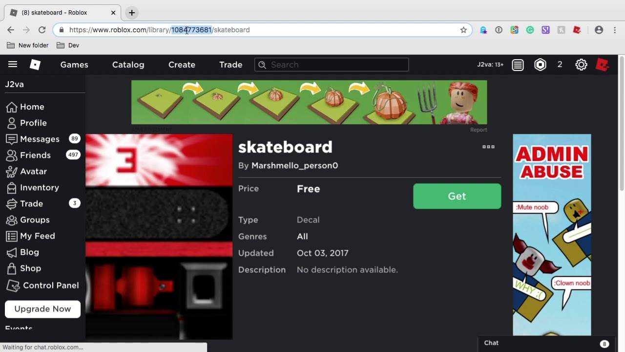How to use /texid in Roblox Skating - YouTube