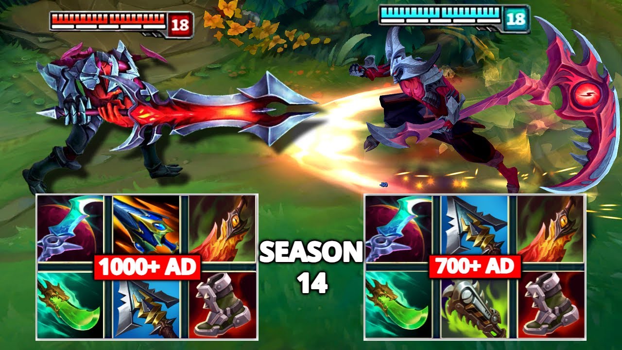 SEASON 14: AATROX vs KAYN FULL BUILD FIGHTS & Best Moments! - YouTube