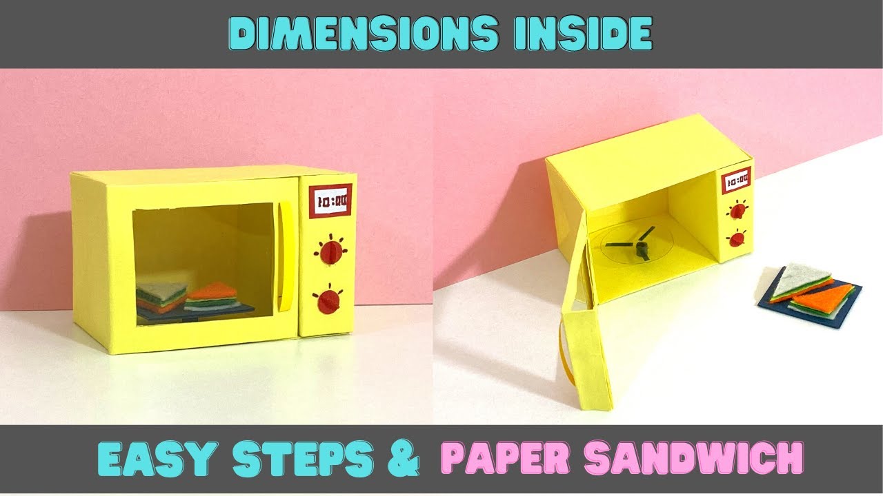 Easy Paper Microwave Oven that Opens | Easy Origami Microwave | English ...