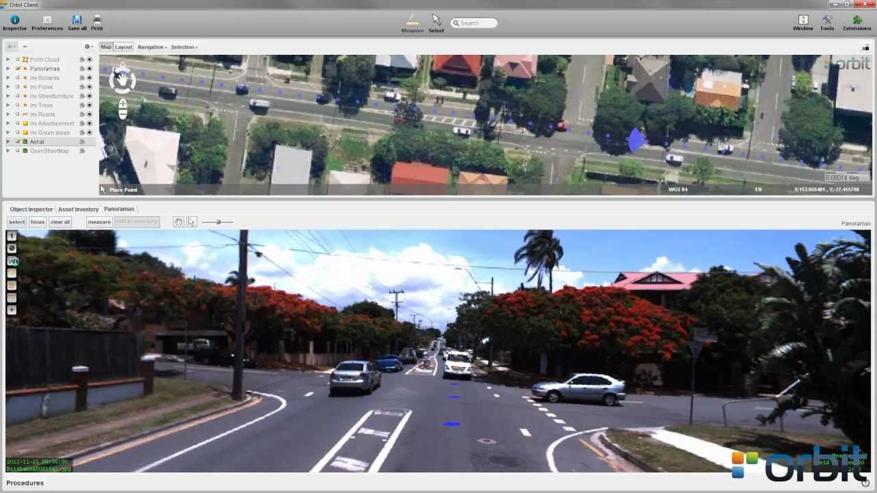 Orbit Mobile Mapping - Navigation on Panoramas - YouTube