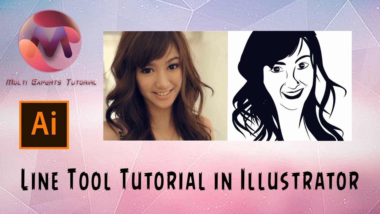 Line Tool Tutorial in Adobe Illustrator l Illustrator Tutorial l Multi ...