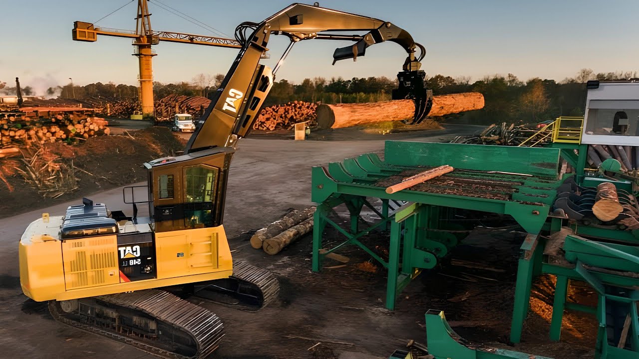 🚩Mega Machines Equipment spotlight Looking at log loaders Swing-arm log ...