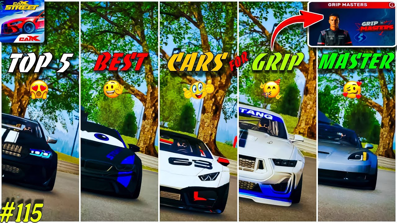 Top 5 Cars For Grip Master club 😱 In CarX Street gameplay Hindi 🤔 - YouTube