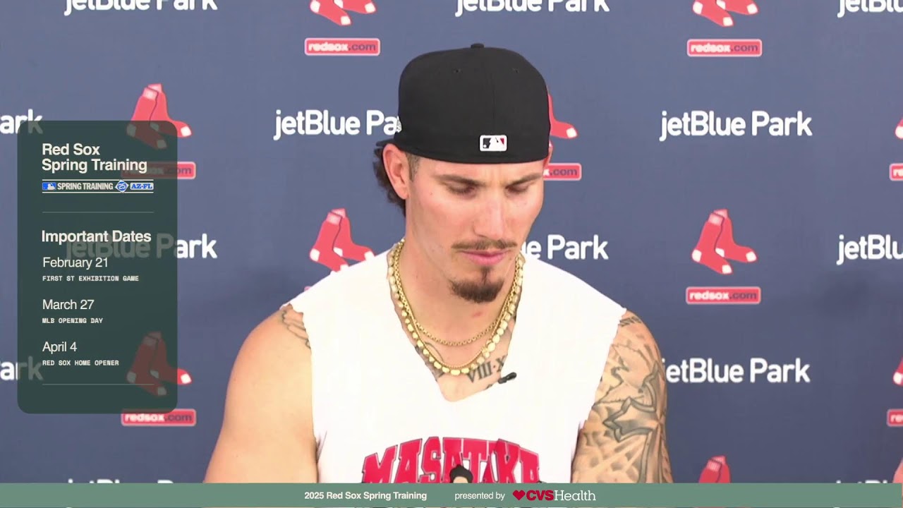 Jarren Duran Meets with the Media | 2025 Red Sox Spring Training - YouTube