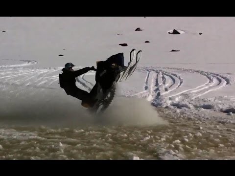 CATWALK Wheelie Sled Snowmobile On WATER! - YouTube