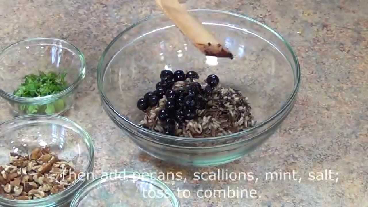Healthy Wild Rice Blueberry Recipe - YouTube