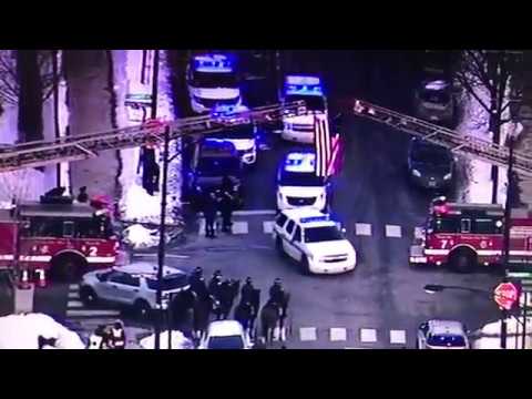 Procession for slain Chicago Police Commander Paul Bauer - YouTube