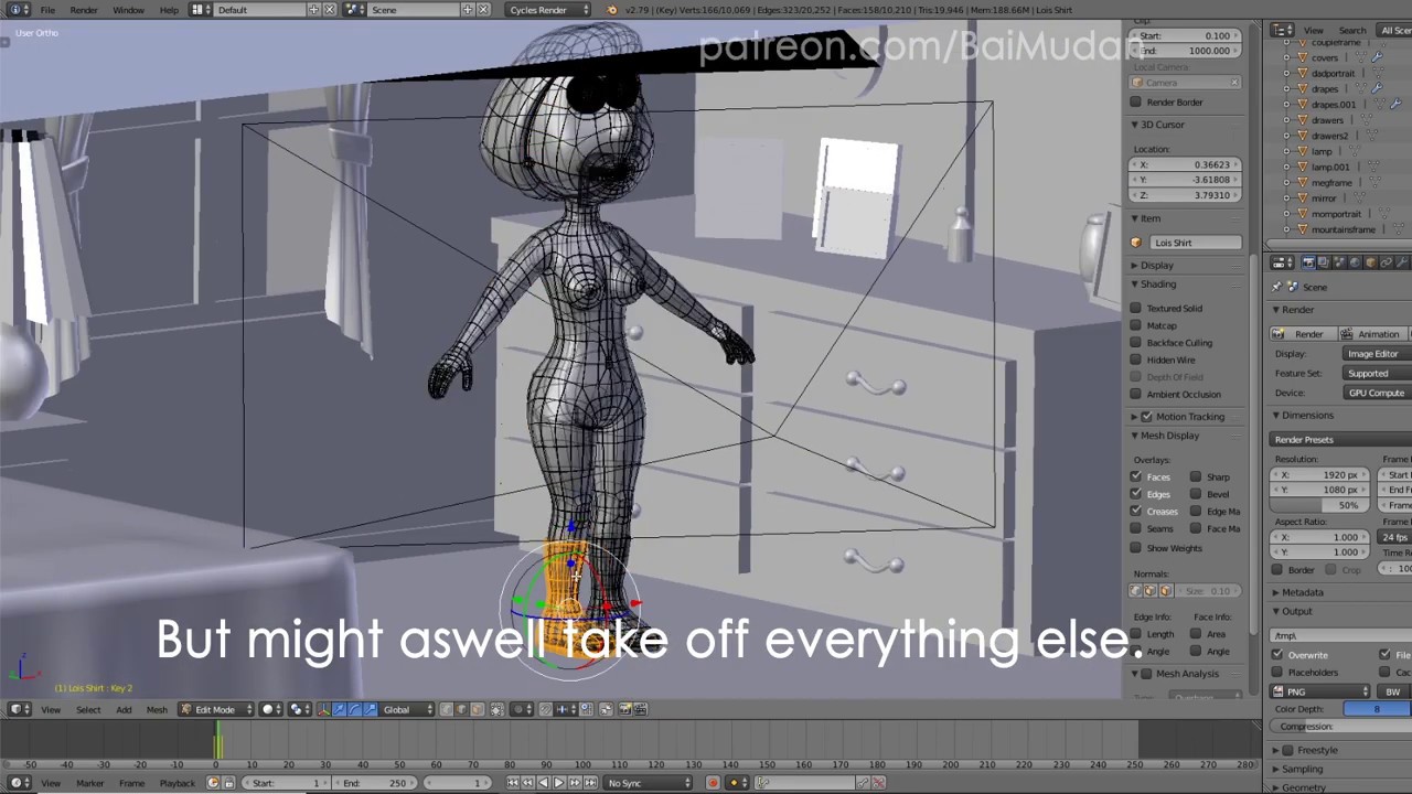 Lois Griffin Bedroom - FAMILY GUY 3D modeling - part 2 - YouTube