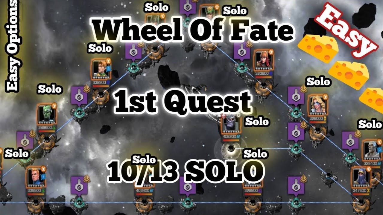 Wheel Of Fate | 1st Quest | Best Options | 10/13 Solo | mcoc | Marvel ...