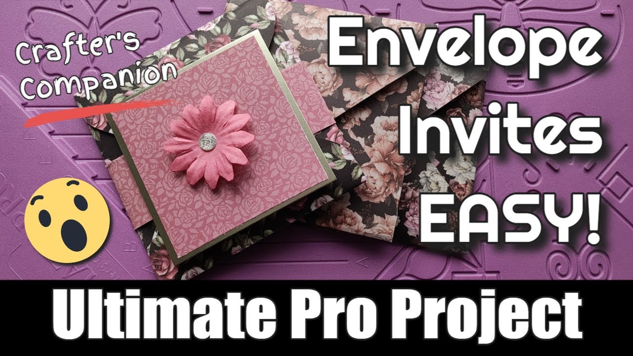 Easy Envelope invitations Crafter's Companion Ultimate Pro. - YouTube