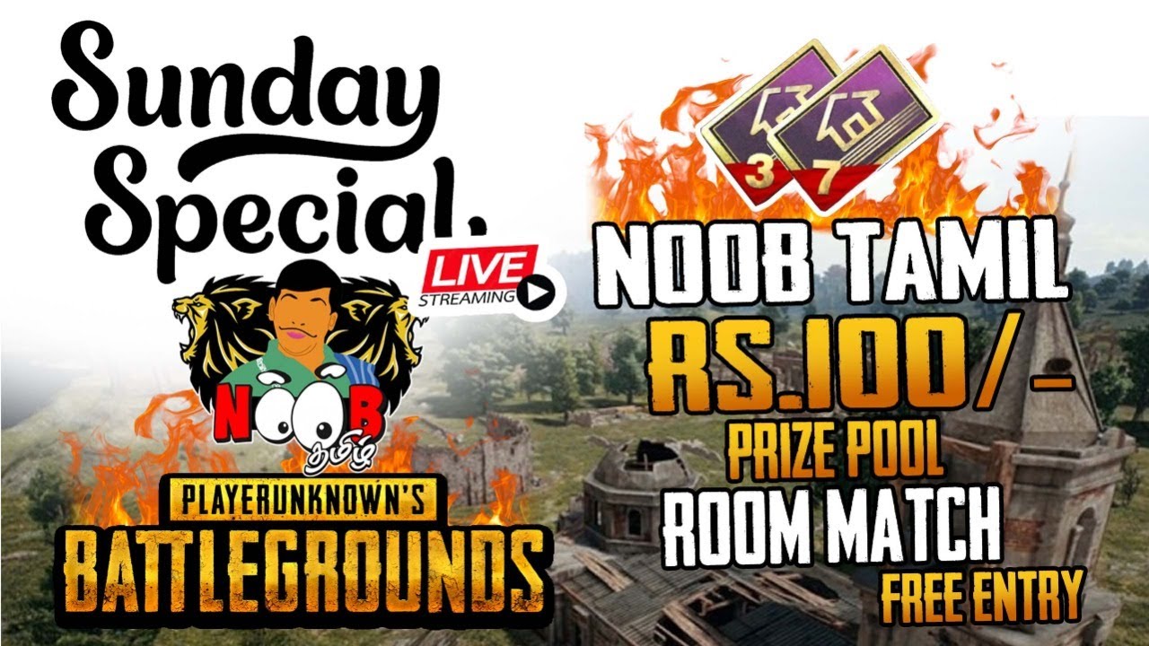 🔴 PUBG Mobile Tamil Live Stream | Custom Pubg Room Match Free Daily ...