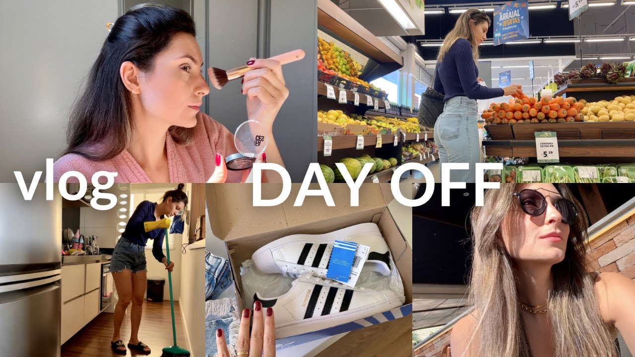 Vlog | MERCADO, LIMPANDO A CASA, LOOK e ALMOÇO DE DOMINGO | rotina de ...