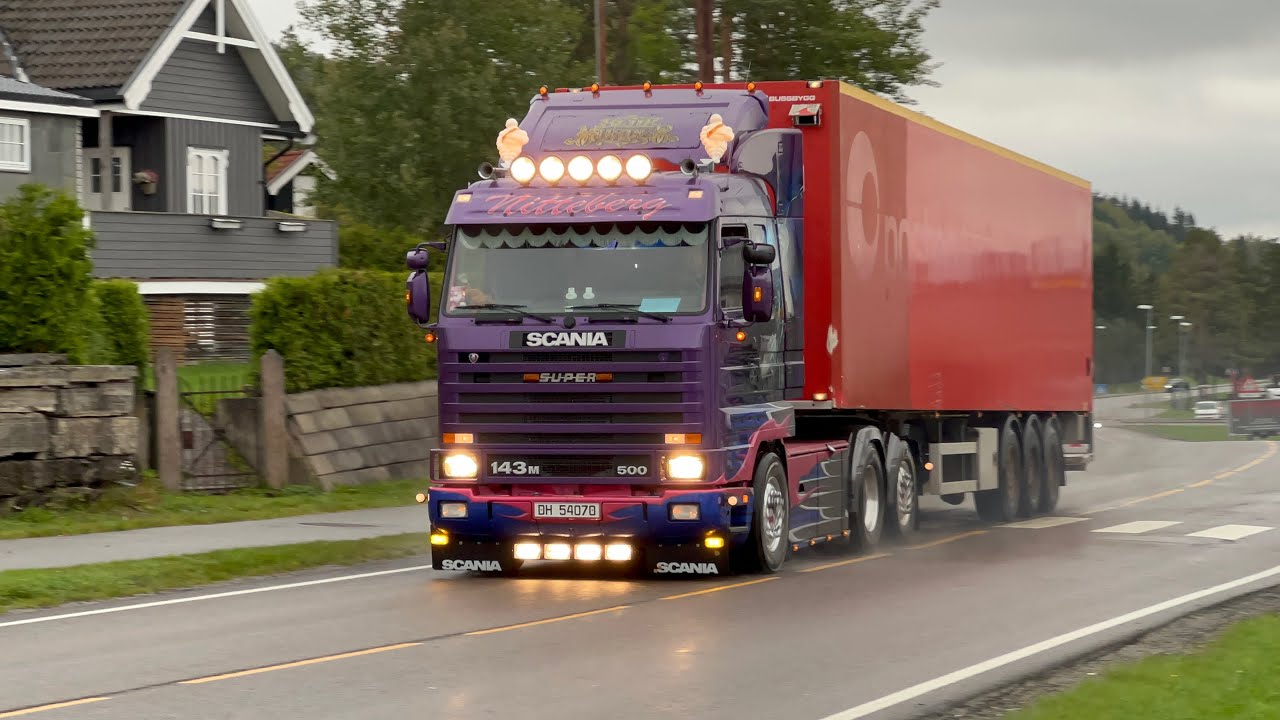 Scania 143M 500 Nitteberg AS Poahhh V8 Sound - YouTube