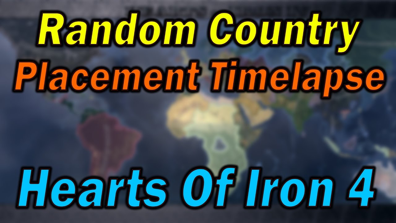 Hearts Of Iron 4 Random Country Placement Timelapse 1936-1961 - YouTube