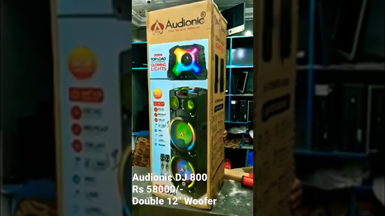 Audionic DJ800 Double 12" Trolly Speaker - YouTube
