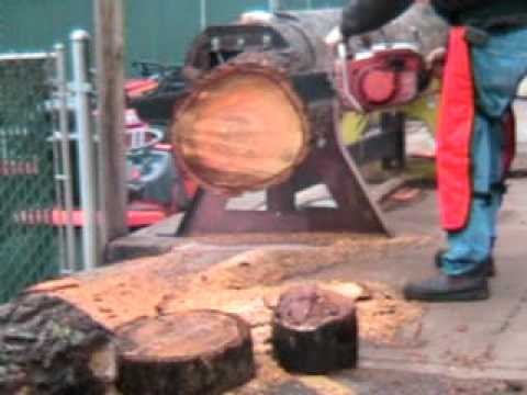 The chainsaw guy with his Homelite XP 1020 PowerMaster - YouTube