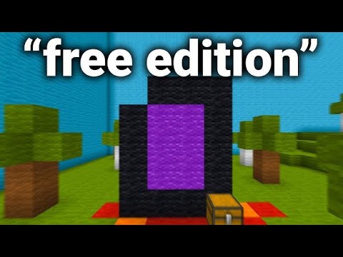 Beating Minecraft Free Edition Cause I Can't Buy Paid One!!! - YouTube