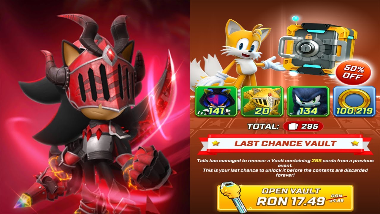Sonic Forces - Buy 100k Gold Rings - Tails Vault - All 74 Characters ...