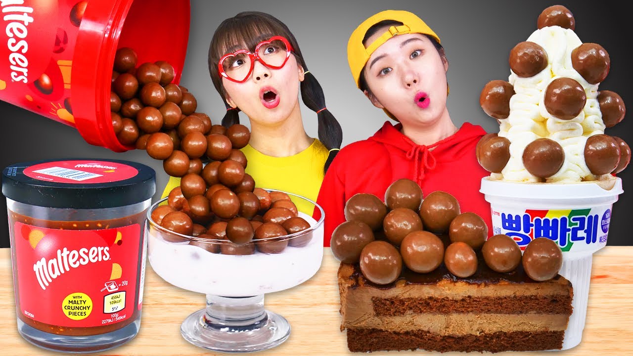 Mukbang Maltesers Chocolate Ice Cream 몰티져스 초콜릿 먹방 Labeat 랩잇 - YouTube