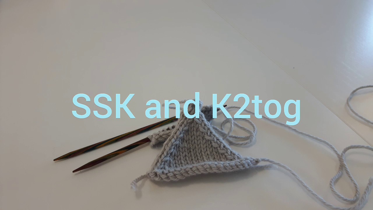 SSK and K2tog technique - YouTube