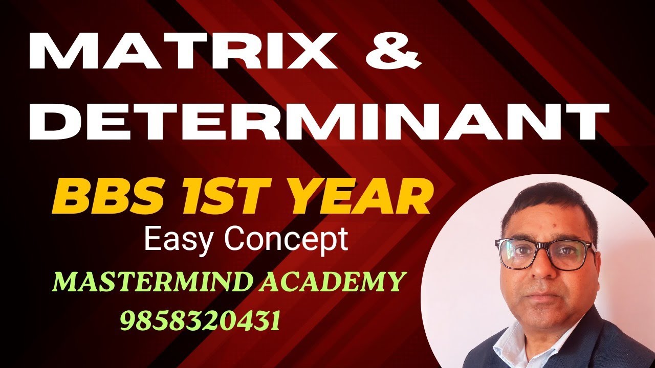 #Matrix & Determinant #BBS Business Statistics #Easy Concept #Vijay sir ...