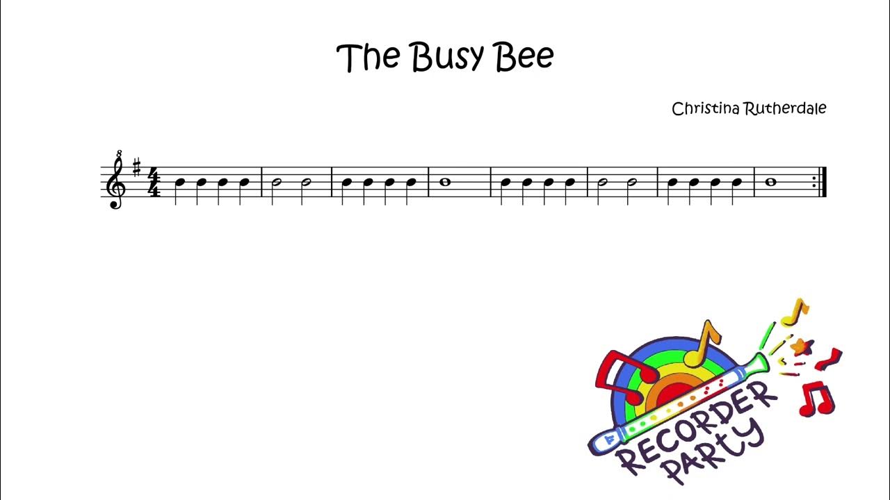 The Busy Bee - Recorder Only - YouTube