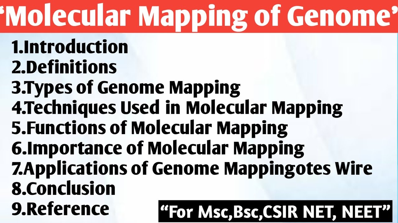 Molecular Mapping of Genome | Types of Genome Mapping | Importance of ...
