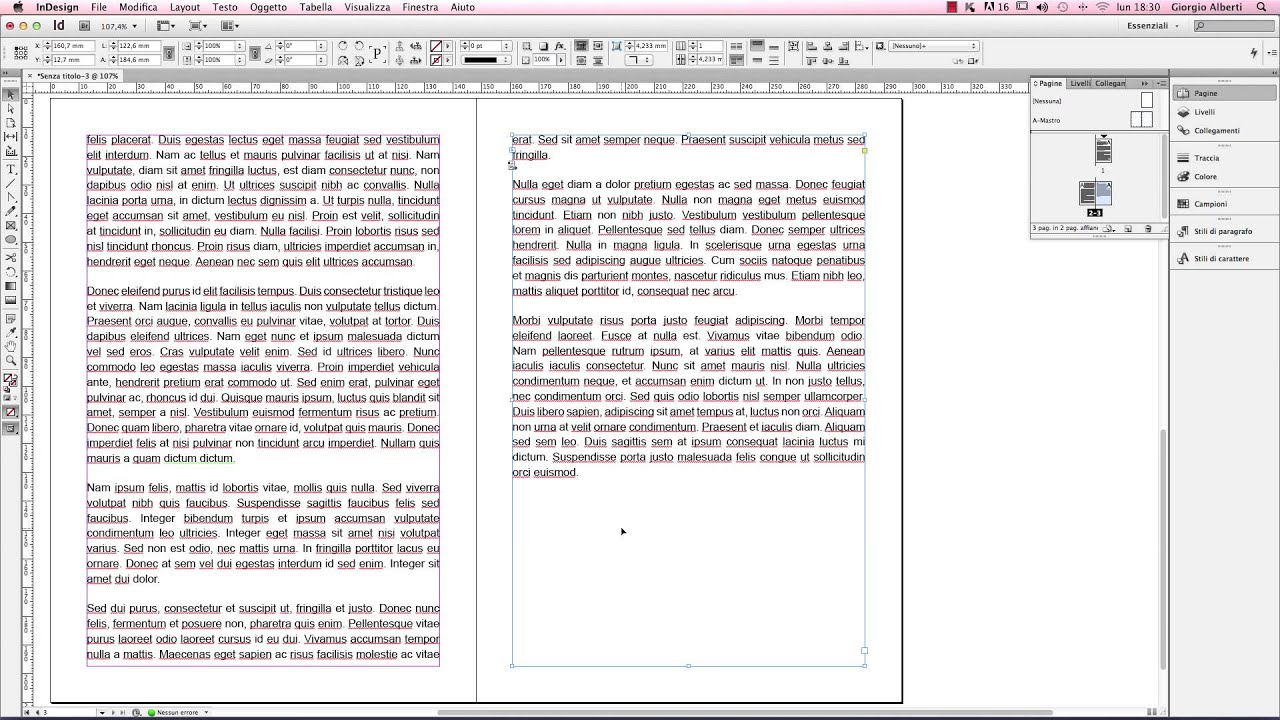 InDesign - Le cornici di testo principale - YouTube