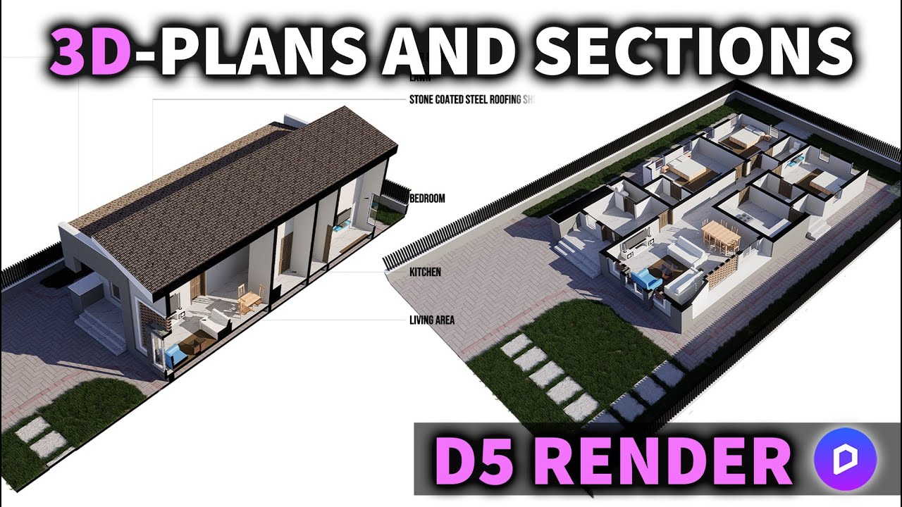 D5render/ Realistic 3D Sections And Axonometric Plans - YouTube