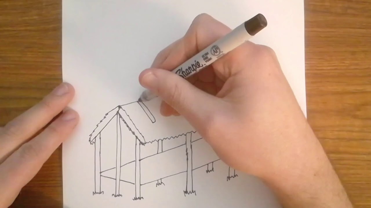 How to Draw a Chickee Home - YouTube