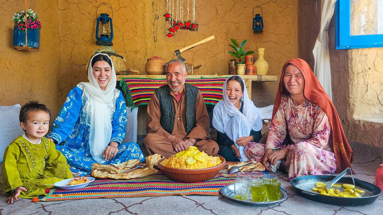 A Happy Family Lunch in Bamyan — Real Afghan Village Life 😊 - YouTube