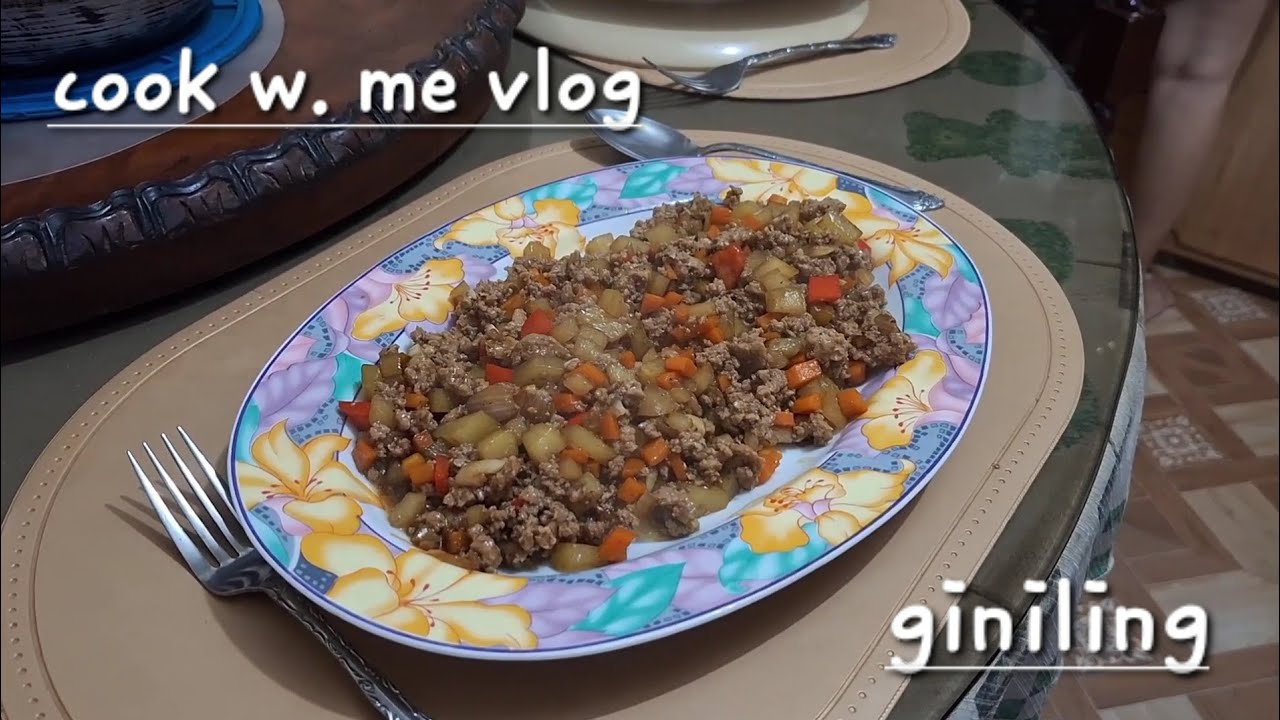 Cooking Vlog|How to cook giniling? - YouTube