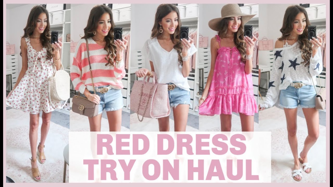 AFFORDABLE SUMMER CLOTHING HAUL 2019 | RED DRESS TRY ON HAUL | SUMMER ...