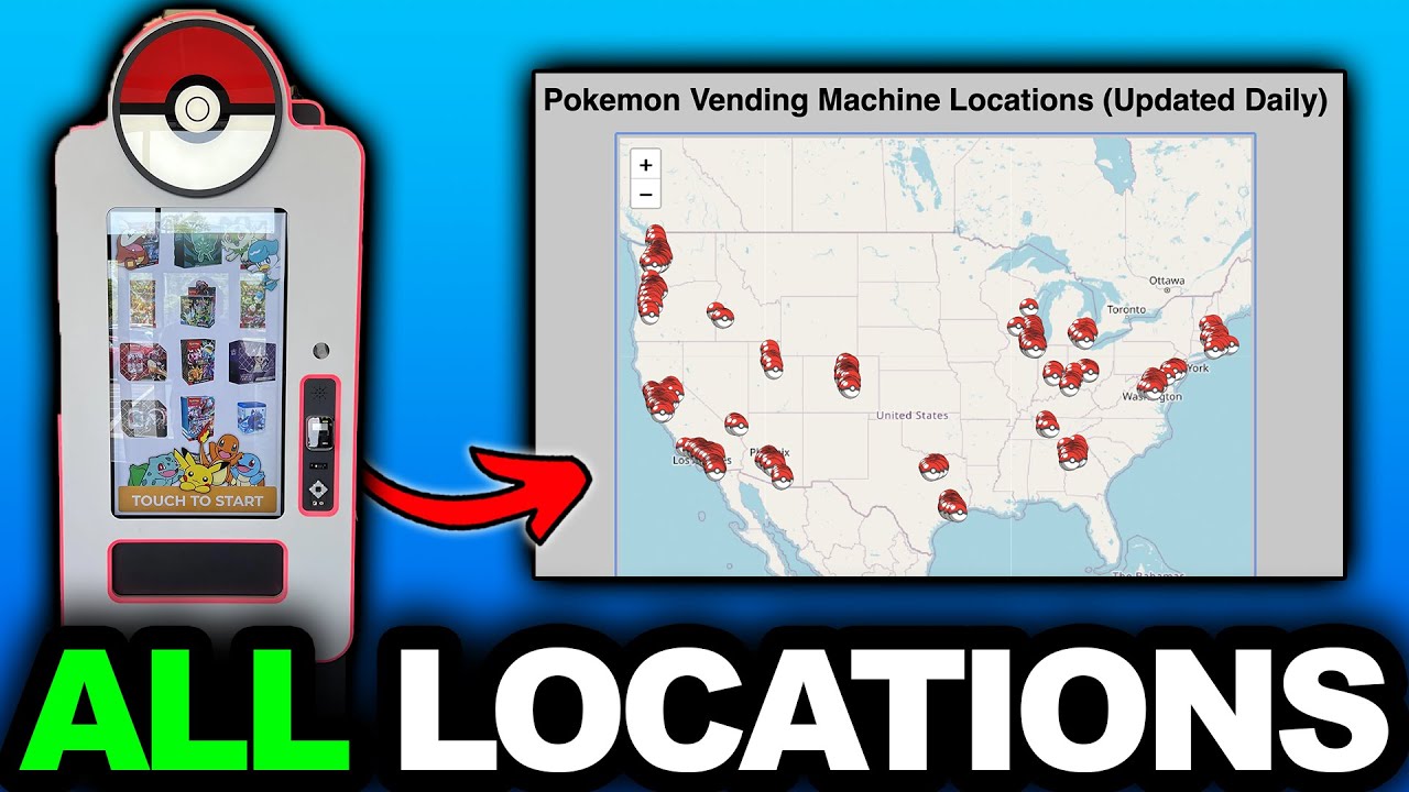 HOW TO SEE ALL POKEMON VENDING MACHINE LOCATIONS! How To Find Pokemon ...