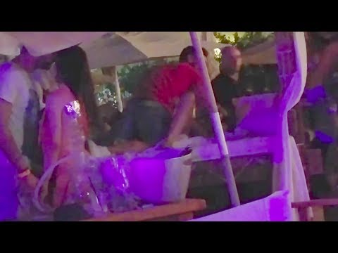 Hot couple in a club at Miami Beach!