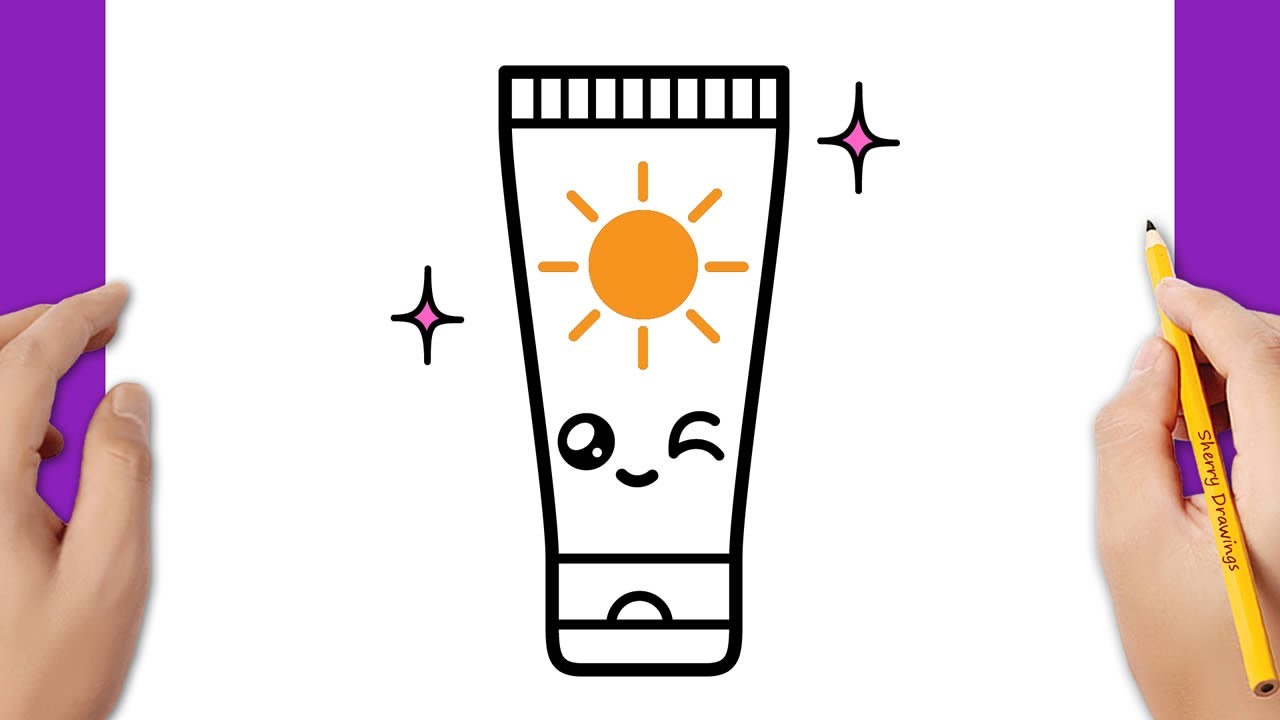 HOW TO DRAW A SUNSCREEN CREAM KAWAII - YouTube