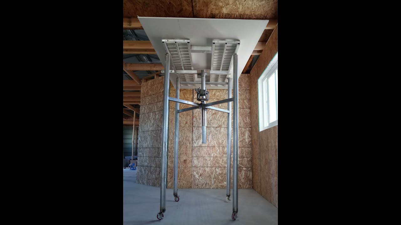 Homemade drywall lifter - YouTube