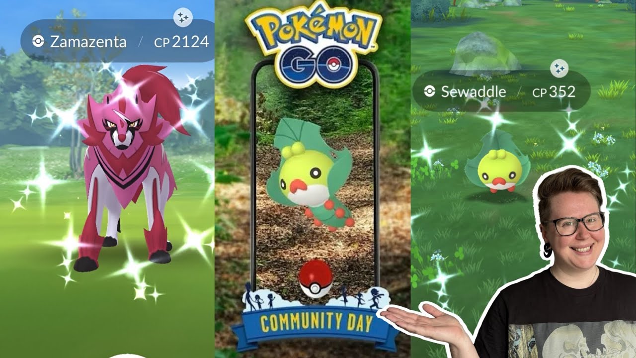 NEW SHINY SEWADDLE COMMUNITY DAY! and SHINY Zamazenta RAIDS Day 2 ...