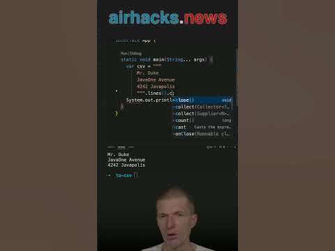 String to CSV #java #shorts #coding #airhacks - YouTube