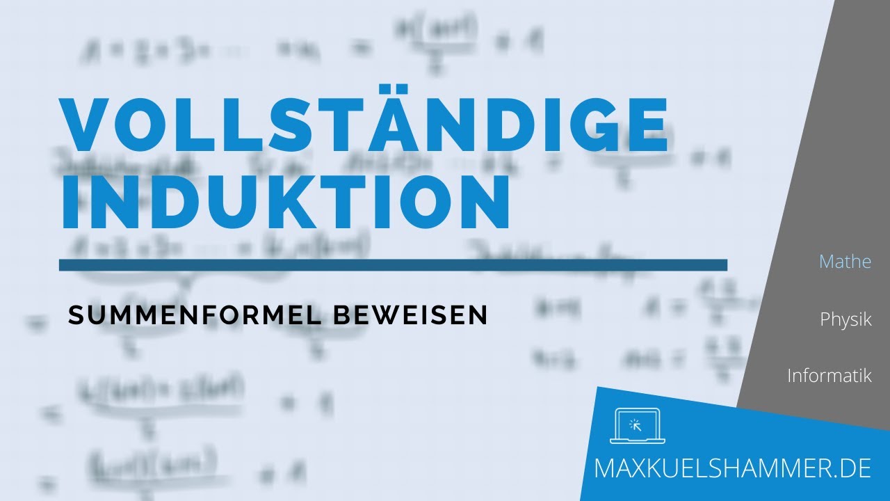 Vollständige Induktion - Beispiel Summenformel - YouTube