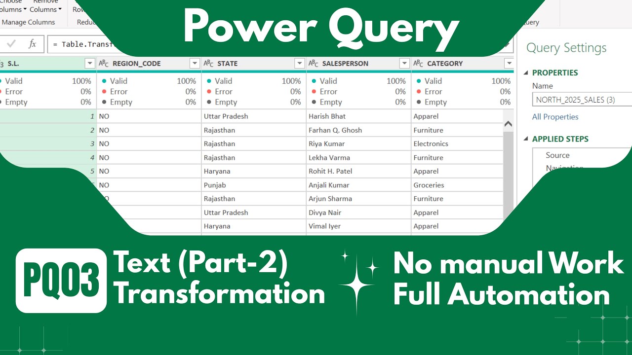 PQ03: Power Query Text Transformations – Upper, Lower, Capitalize, Trim ...