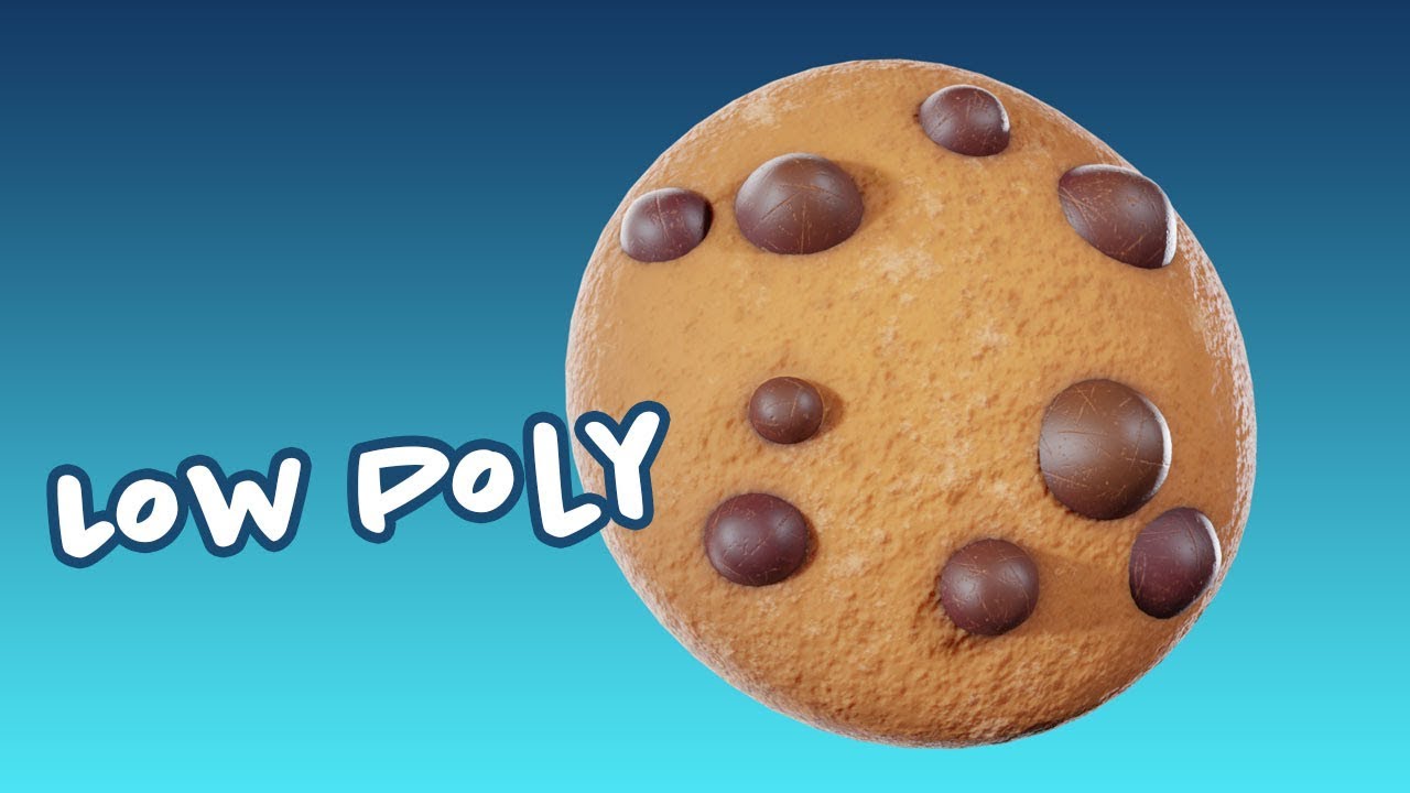 Blender/Substance Painter Timelapse: Low Poly Cookie - YouTube