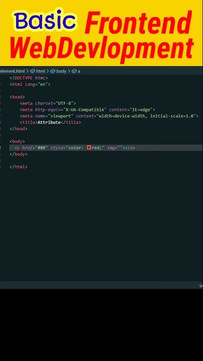 html attribute tag #shorts #html5 #htmltutorialforbeginners #htmlbasics #htmltutorial # ...