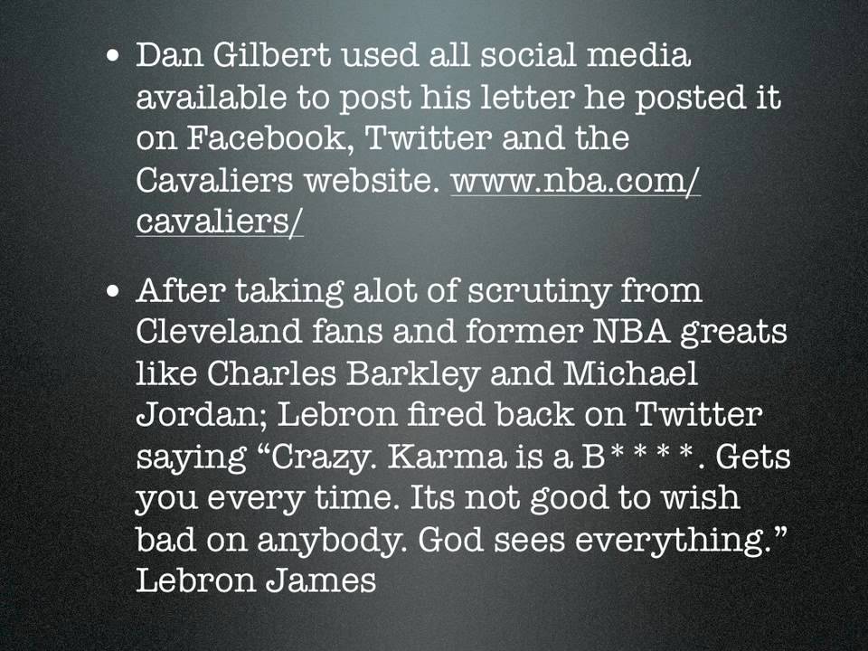 Dan Gilberts Letter to Lebron James - YouTube