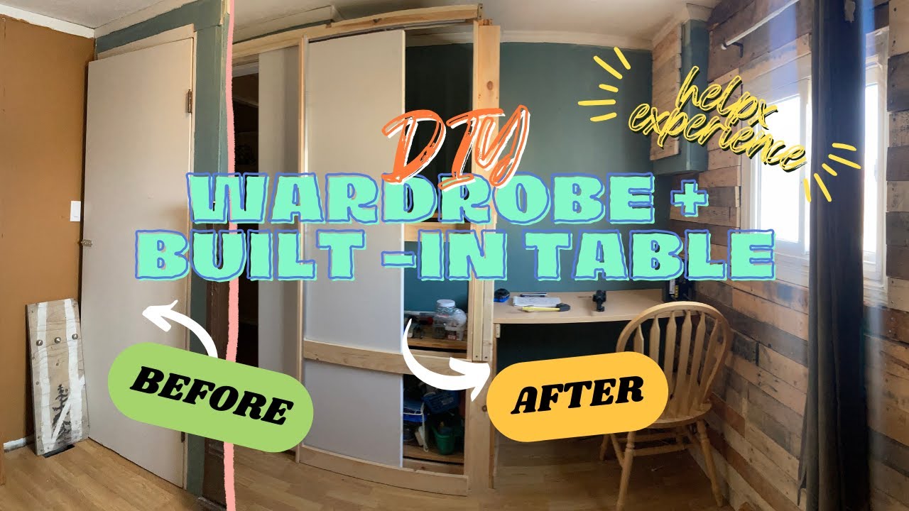 I Built My Own Sliding Door Wardrobe (Workaway Experience) - Upcycling DIY Tutorial - YouTube