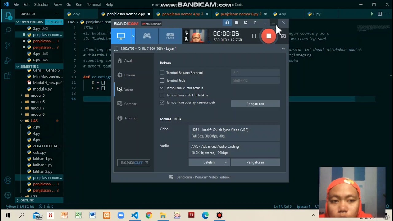 Contoh Code Counting Sort Bahasa Pemrograman Python. - YouTube