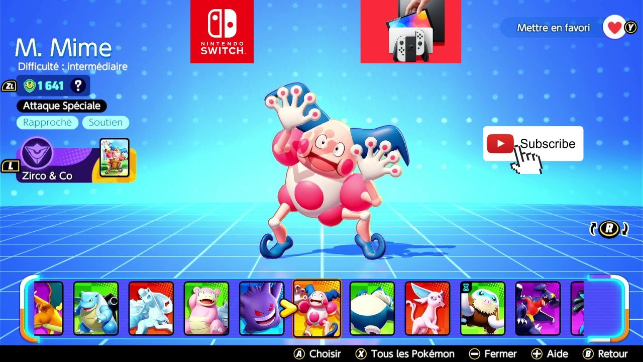Présentation de M. Mime sur Pokémon Unite sur Nintendo Switch - YouTube