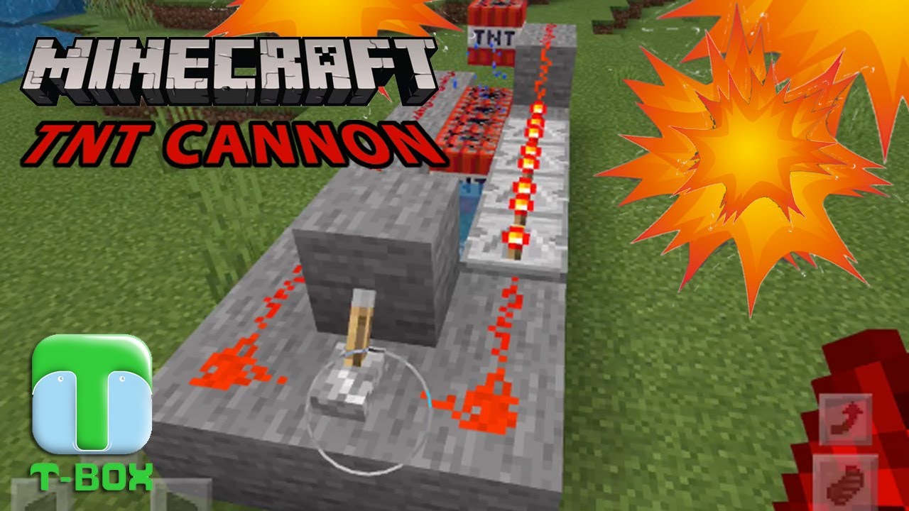 Minecraft Create & Fire TNT Cannon - YouTube