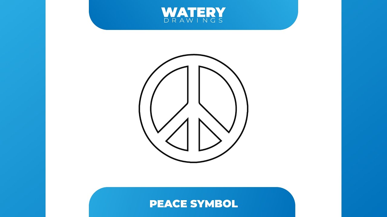 How to draw peace symbol | Dove Icon | Step By Step Guide | Watery ...